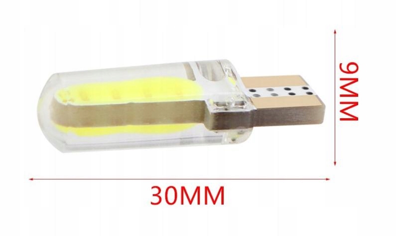 ŻARÓWKA POSTOJÓWKA LED 2 COB W5W T10 SILIKON BIAŁA ZACISK DUŻY - 300A ... ŻARÓWKA POSTOJÓWKA LED 2 COB W5W T10 SILIKON BIAŁA ZACISK DUŻY - 300A ...