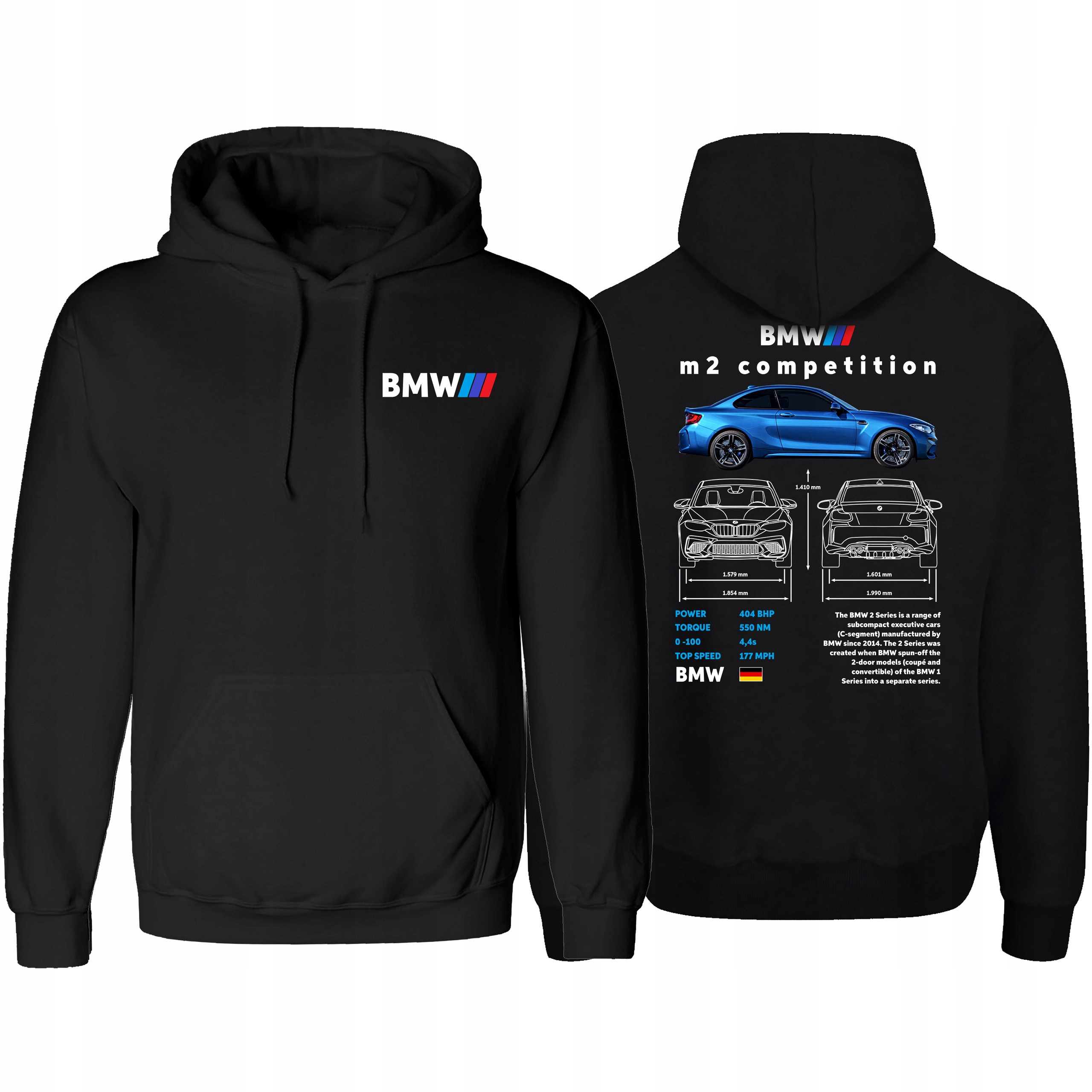 MODNA BLUZA Z KAPTUREM BMW M2 COMPETITION MPOWER BMW MOTORSPORT ROZ XL ...