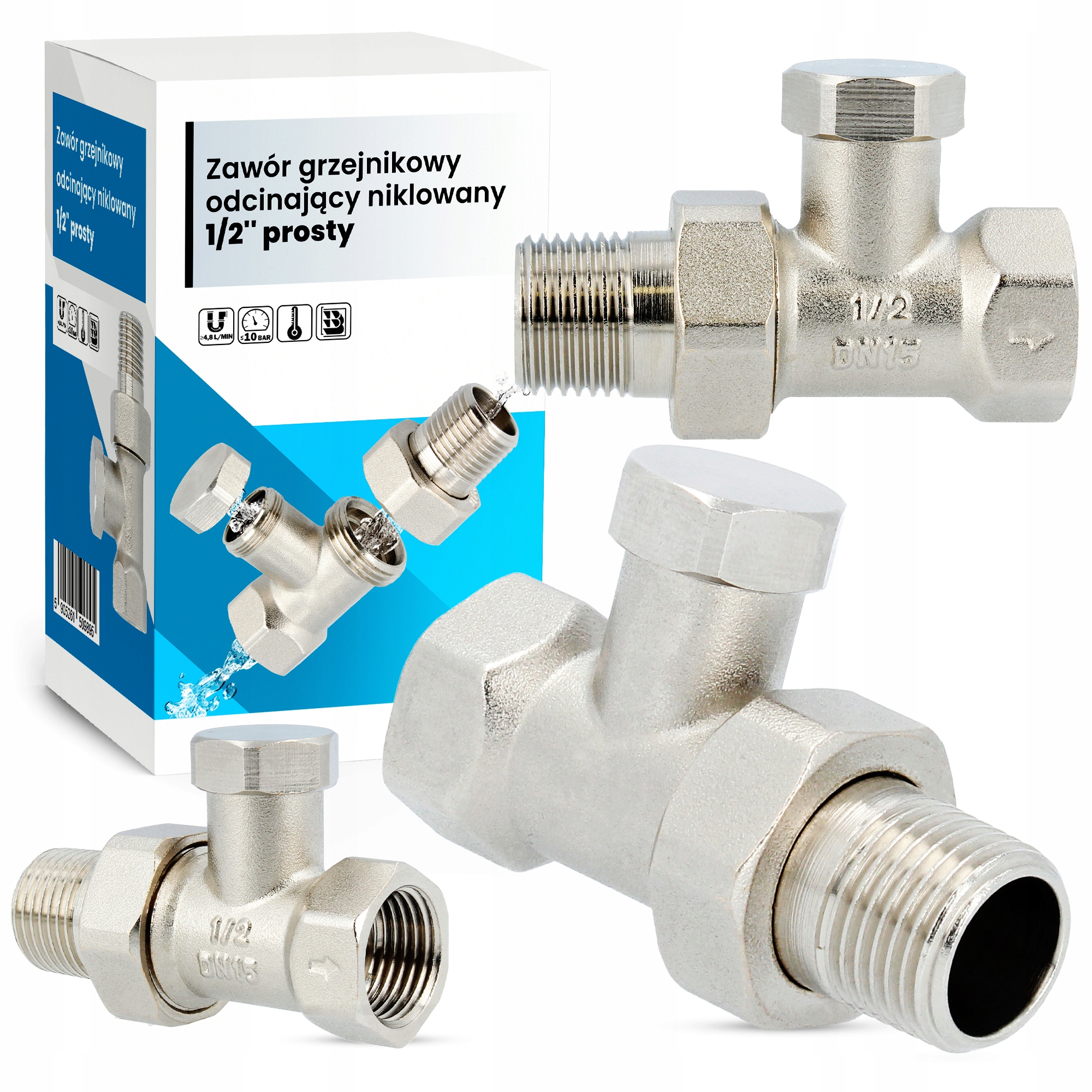 Ventil Jednoduchý radiátor Uzavírací radiátor 1/2 - Allegro