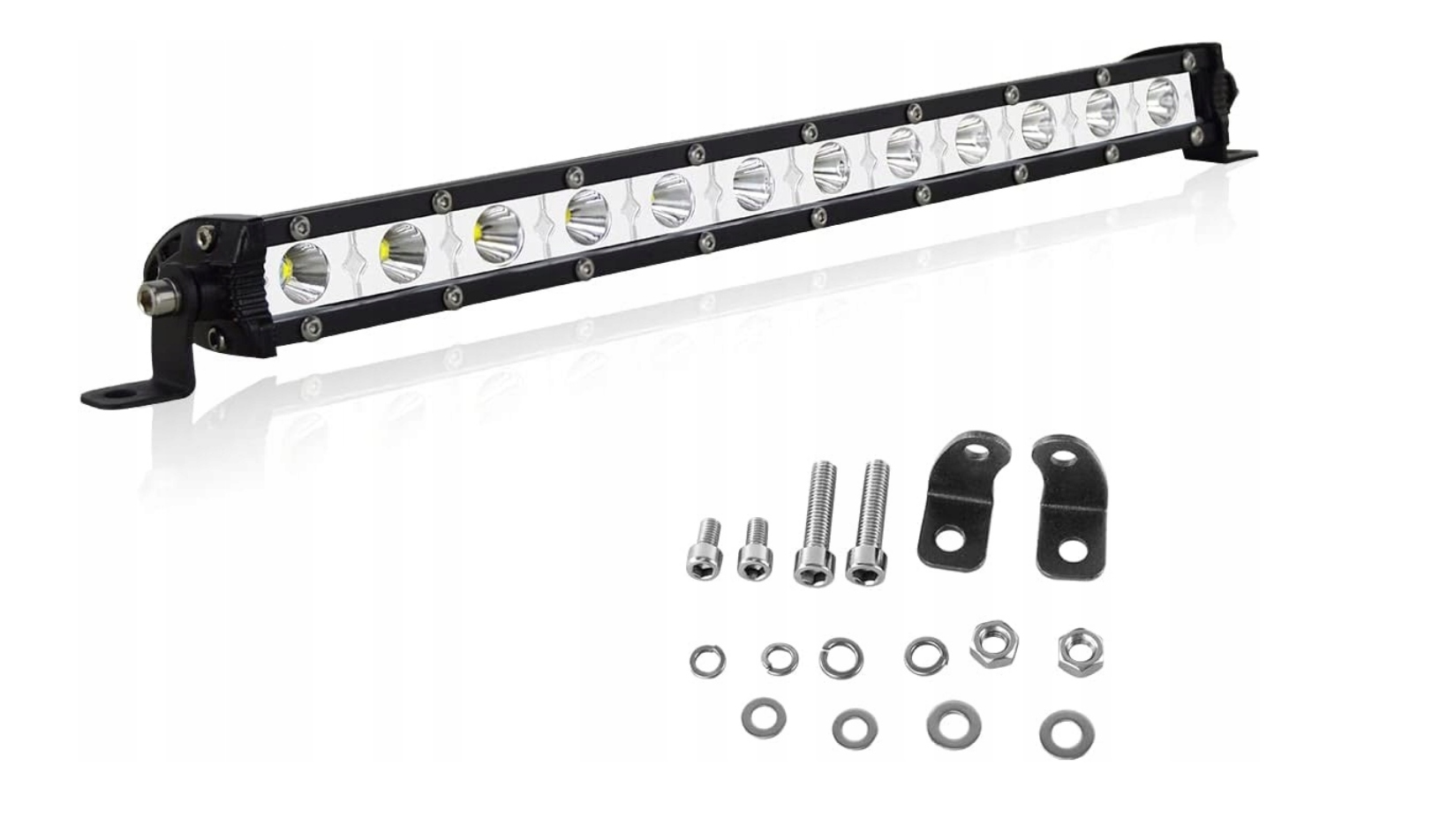 Listwa świetlna LED 33cm 36W 3600lm HALOGEN SZPERACZ LAMPA ROBOCZA 12V ...