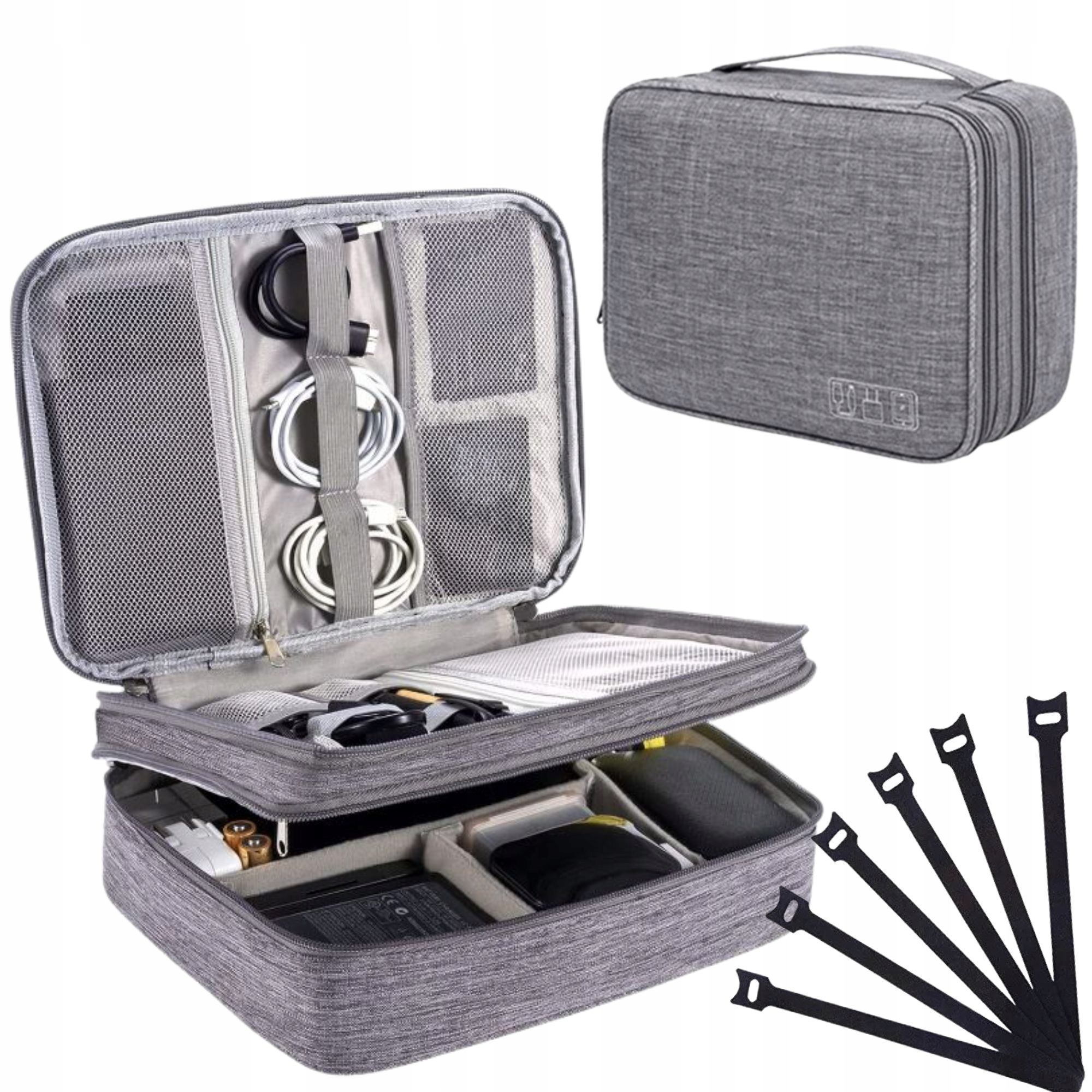 ORGANIZER TORBA ETUI NA KABLE PODRÓŻNY POKROWIEC 2 WARSTWY DUŻY - Sklep, Opinie, Cena w Allegro