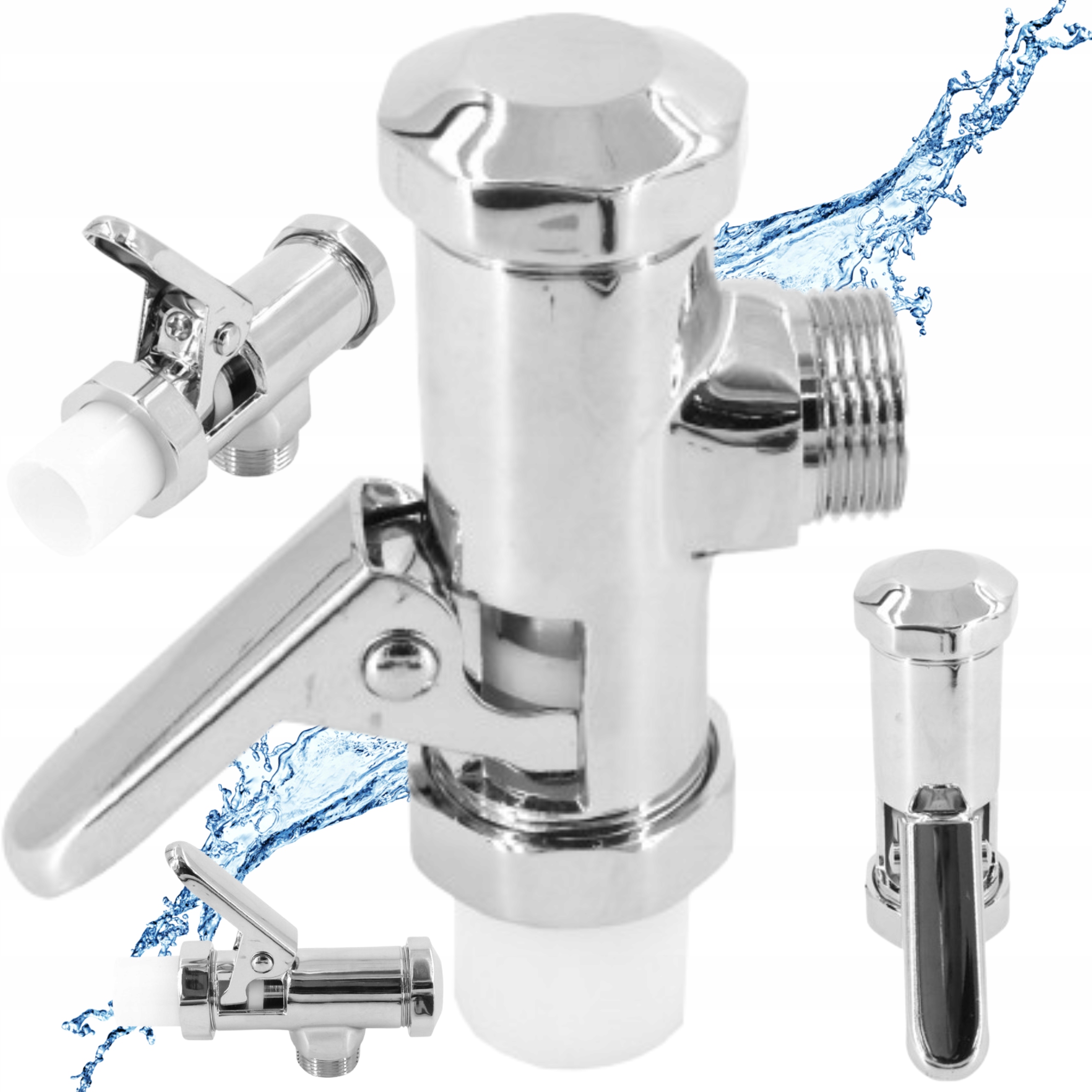 Przycisk spłukujący do WC automat srebrny • Cena, Opinie 5459275517 ...