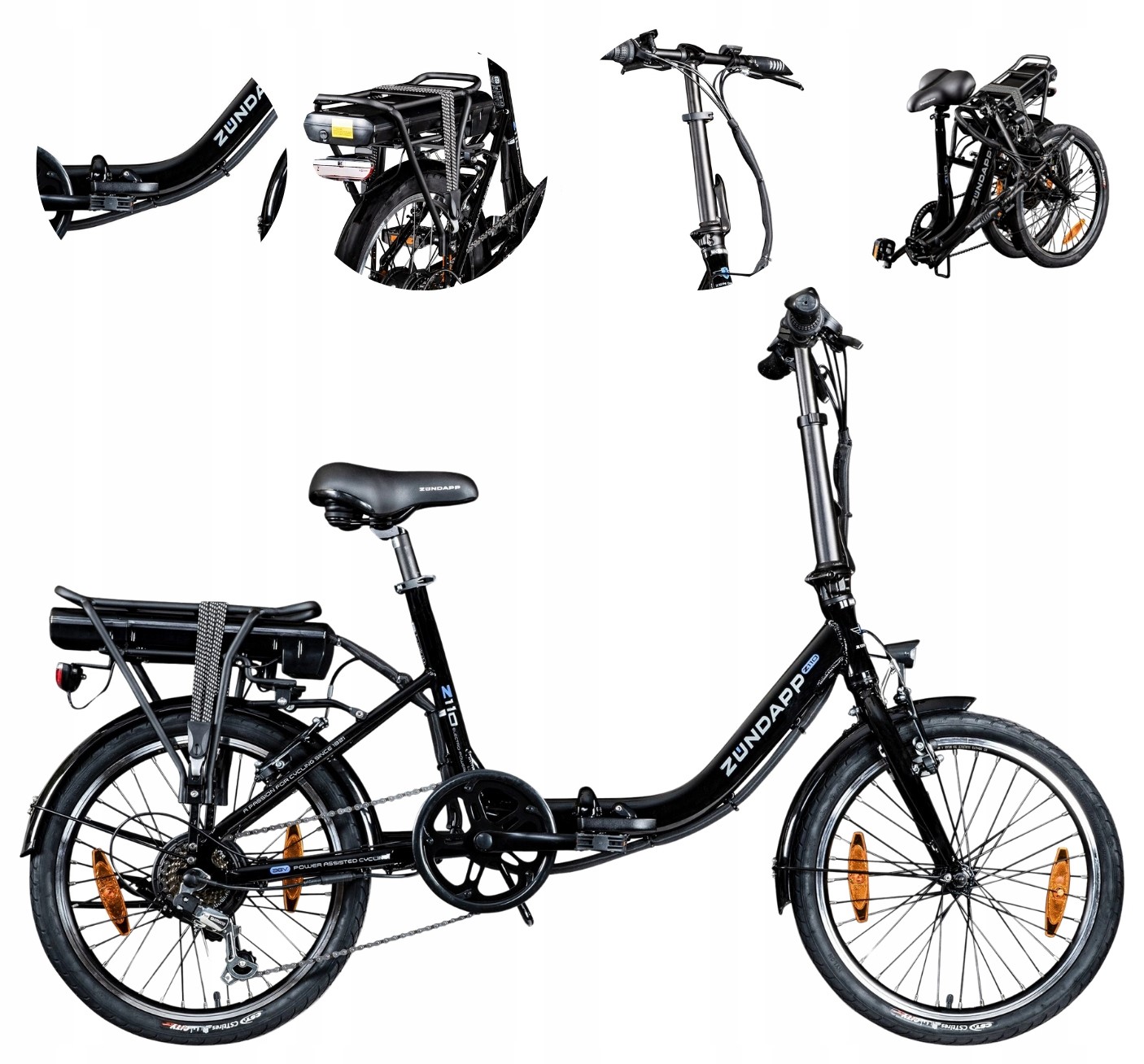 Rower Elektryczny Składany Składak Miejski 250W Męski Damski 20 ...