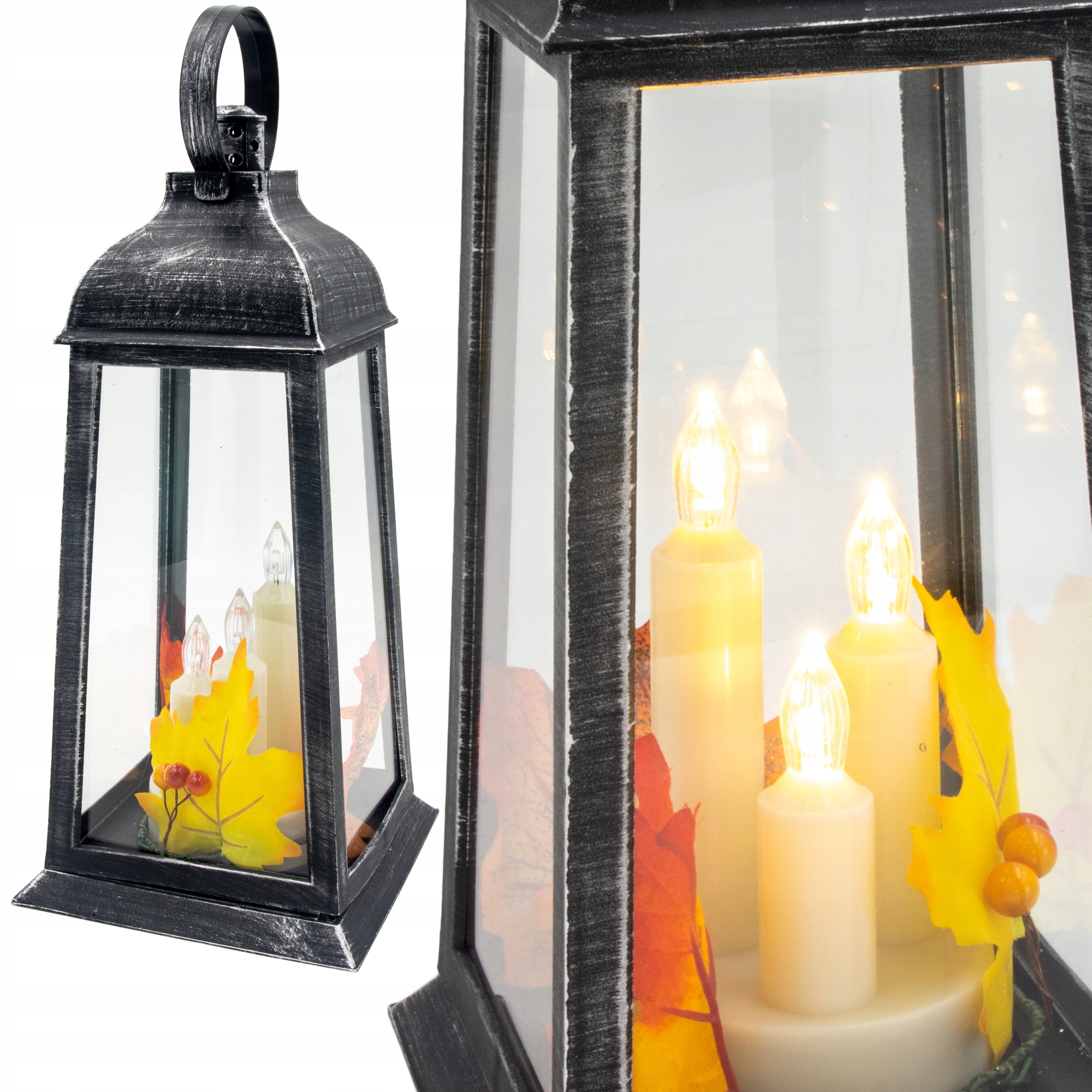 ZNICZ LED ZNICZ STATUETKA ŚWIECE LED NA CMENTARZ (029724-BL+SILVER ...