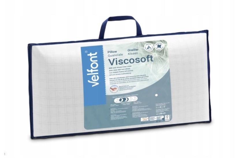 PODUSZKA Z POSZEWKĄ Z POWŁOKI ANTYSTRESOWEJ VELFONT VISCOSOFT 40x70 cm ...