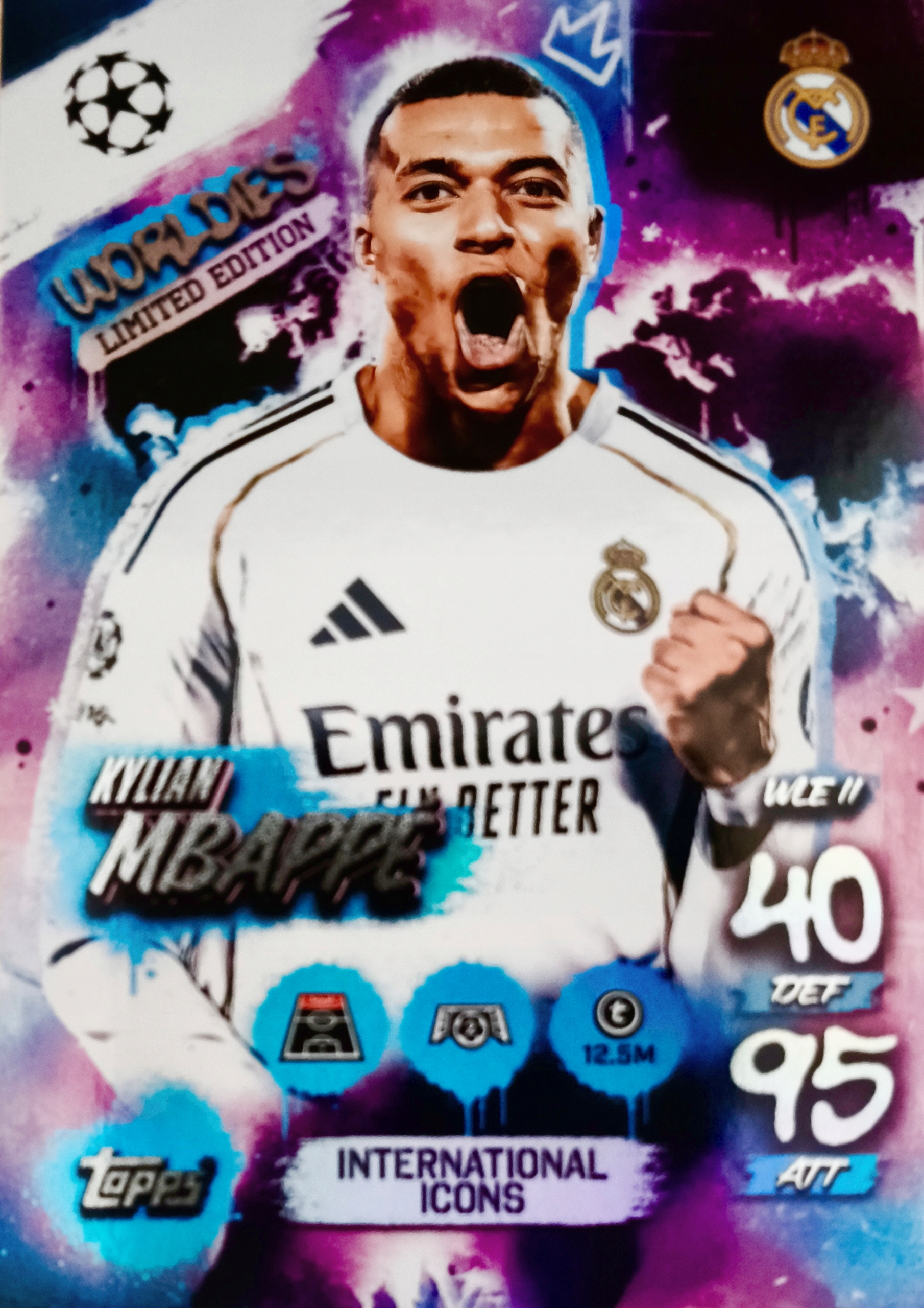 MATCH ATTAX UCL 2025/26 2026 LIMITED INTERNATIONAL ICONS WLE 11 MBAPPE ...
