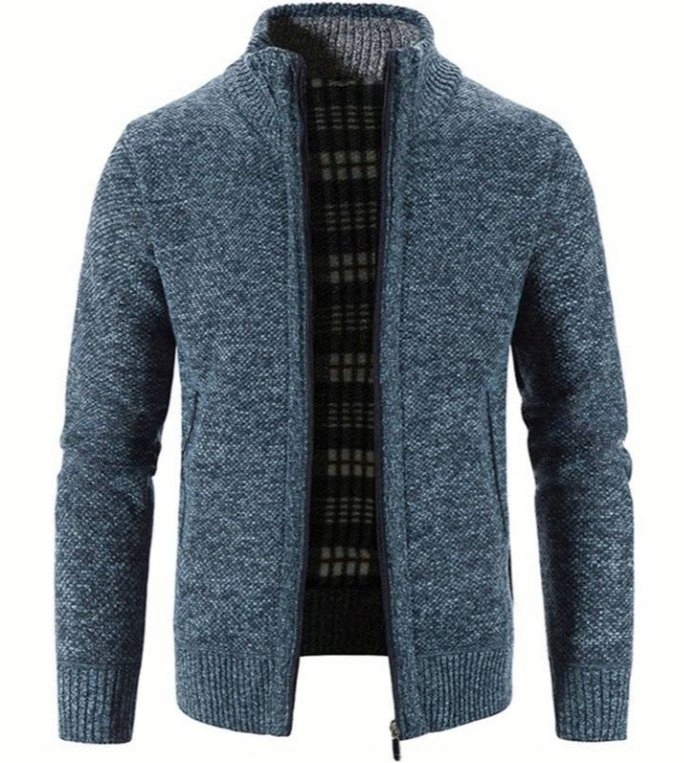 Gruby Rozpinany Sweter Męski na polarze XXXL 14508561562 - Allegro.pl