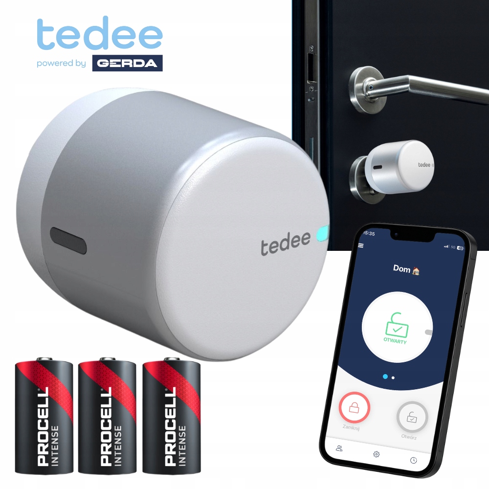 Inteligentny zamek ELEKTRONICZNY Gerda Tedee Lock GO SREBRNY BIAŁY (5905868652246) • Cena ...