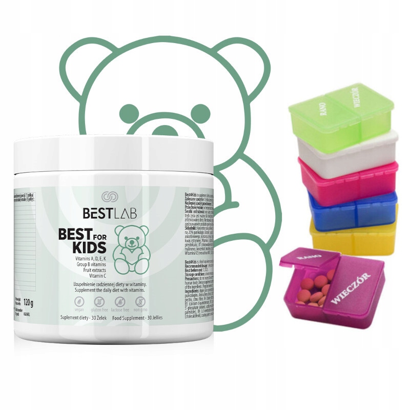 BESTLAB BestForKids DLA DZIECI NA ODPORNOŚĆ WITAMINY MINERAŁY 30szt ...