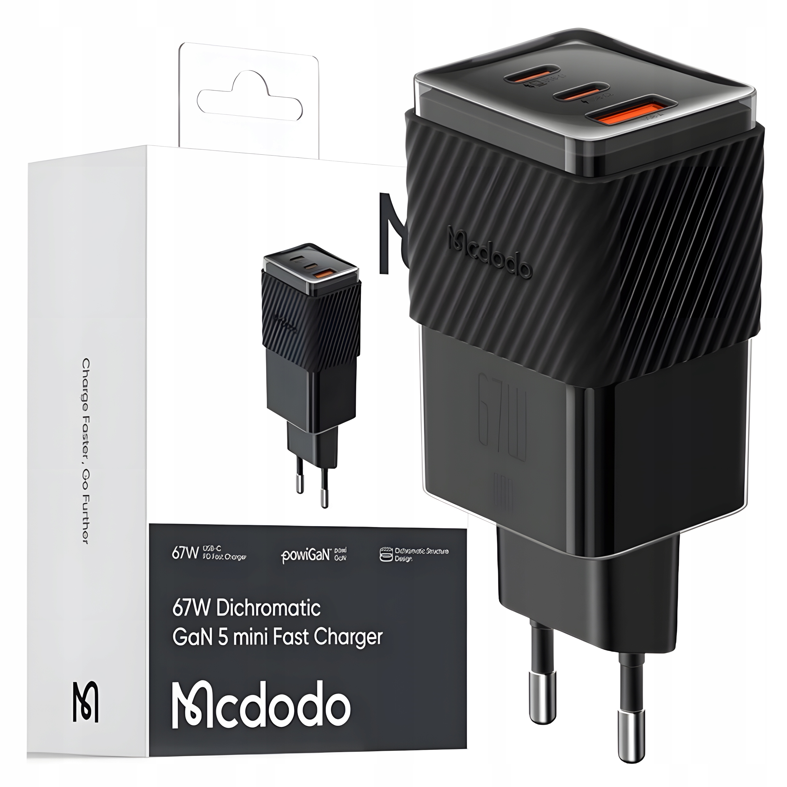 Ładowarka sieciowa GaN 65W Mcdodo 2x USB-C. USB-A • Cena, Opinie - Allegro