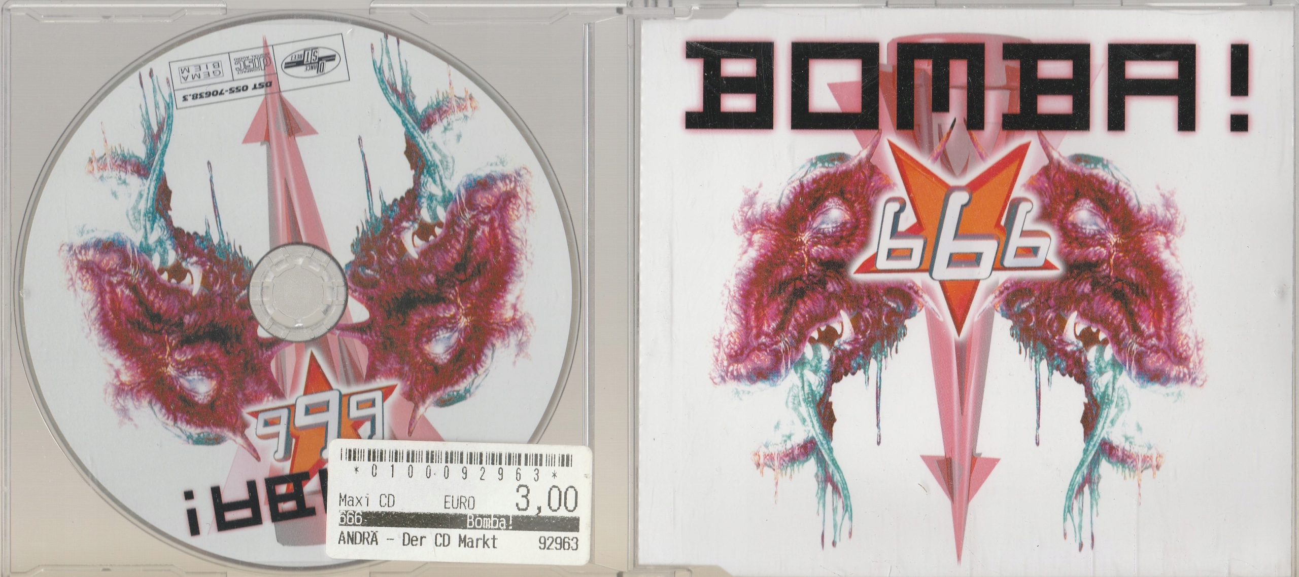 Płyta Maxi CD 666 - Bomba! 1999 Singiel ______________ 17351077547 - Sklepy, Opinie, Ceny w Allegro