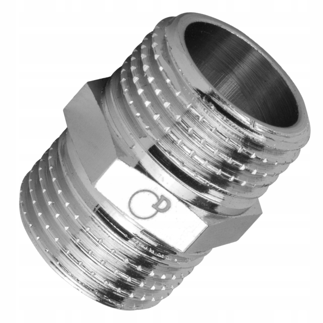 NYPEL ZŁĄCZKA NYPLOWA MOSIĘŻNA Ø 1" CAL DN25 CHROM CHROMOWANY MOCNY ...