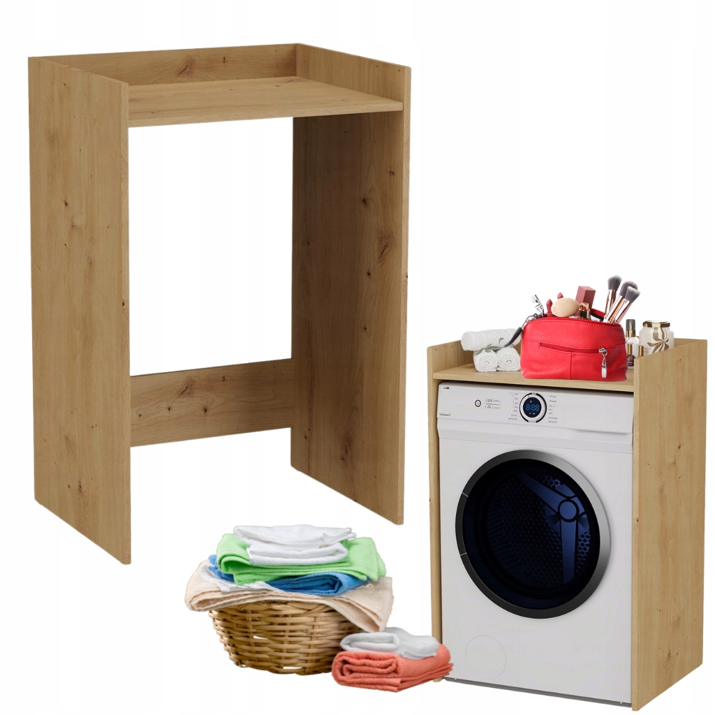 SZAFKA ŁAZIENKOWA NA PRALKĘ ZABUDOWA PRALKI DO ŁAZIENKI Z PÓŁKĄ DĄB ...