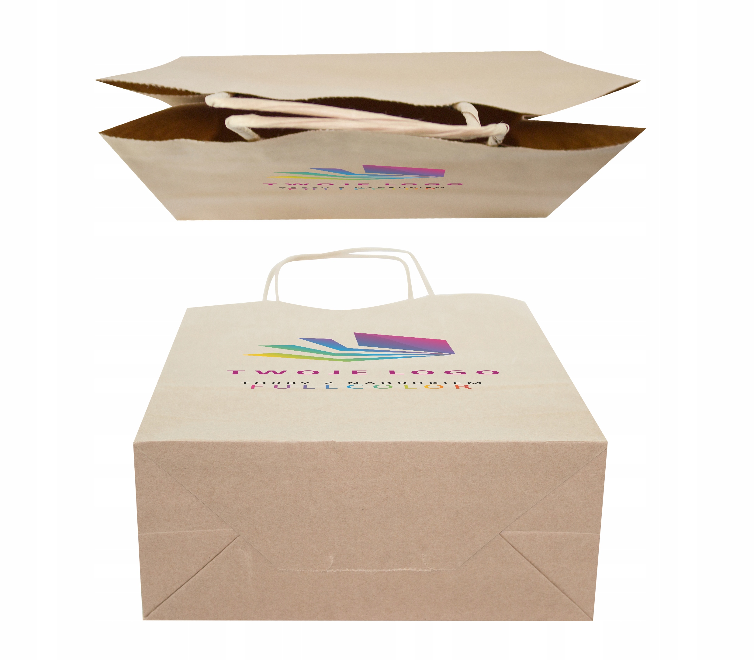 Torby papierowe Allbag brązowe 24x10x32 cm 100 sztuk • Cena, Opinie ...