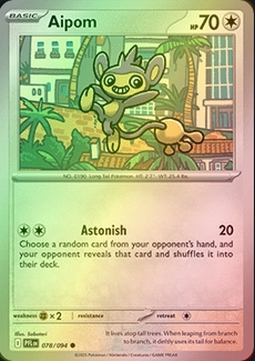 Pokémon TCG - Phantasmal Flames - Aipom (PFL 078) - Fordított ...