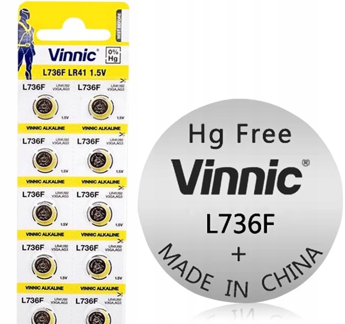 Bateria ALKAICZNA L736F VINNIC LR41 - Sklep, Opinie, Cena w Allegro.pl