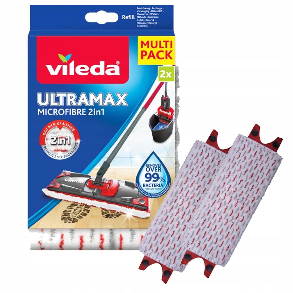 Wkłady do mopa płaskiego Vileda Ultramax 35 cm 2 sztuki (4023103227347 ...