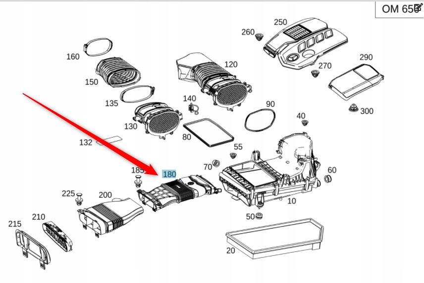 RURA DOLOT DO FILTRA POWIETRZA MERCEDES GLE X167 A6560941400 za 1103 zł ...