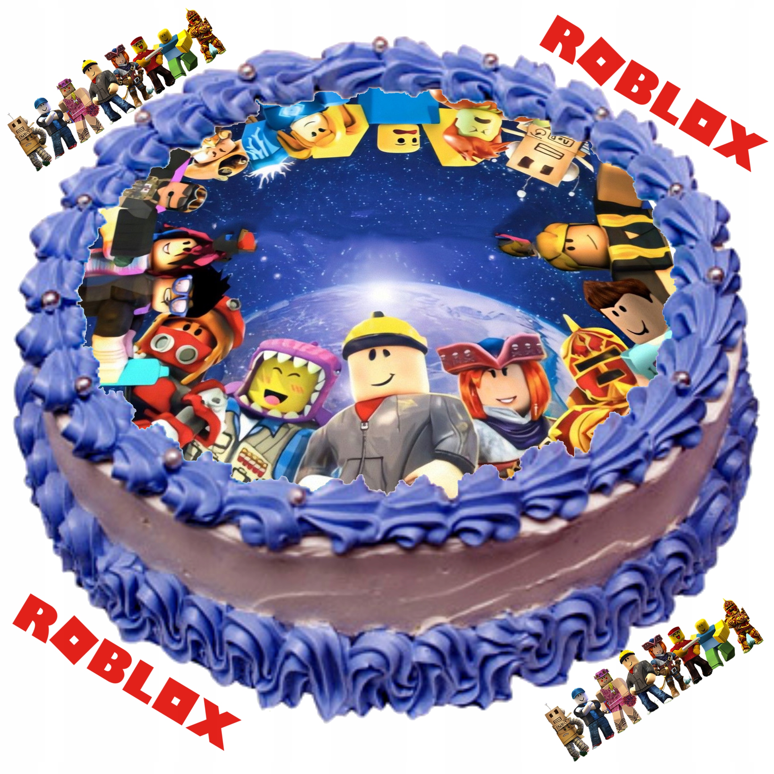 Opłatek Na Tort ROBLOX 18 cm + Napis Obwody GRATIS 12925768736 - Allegro.pl