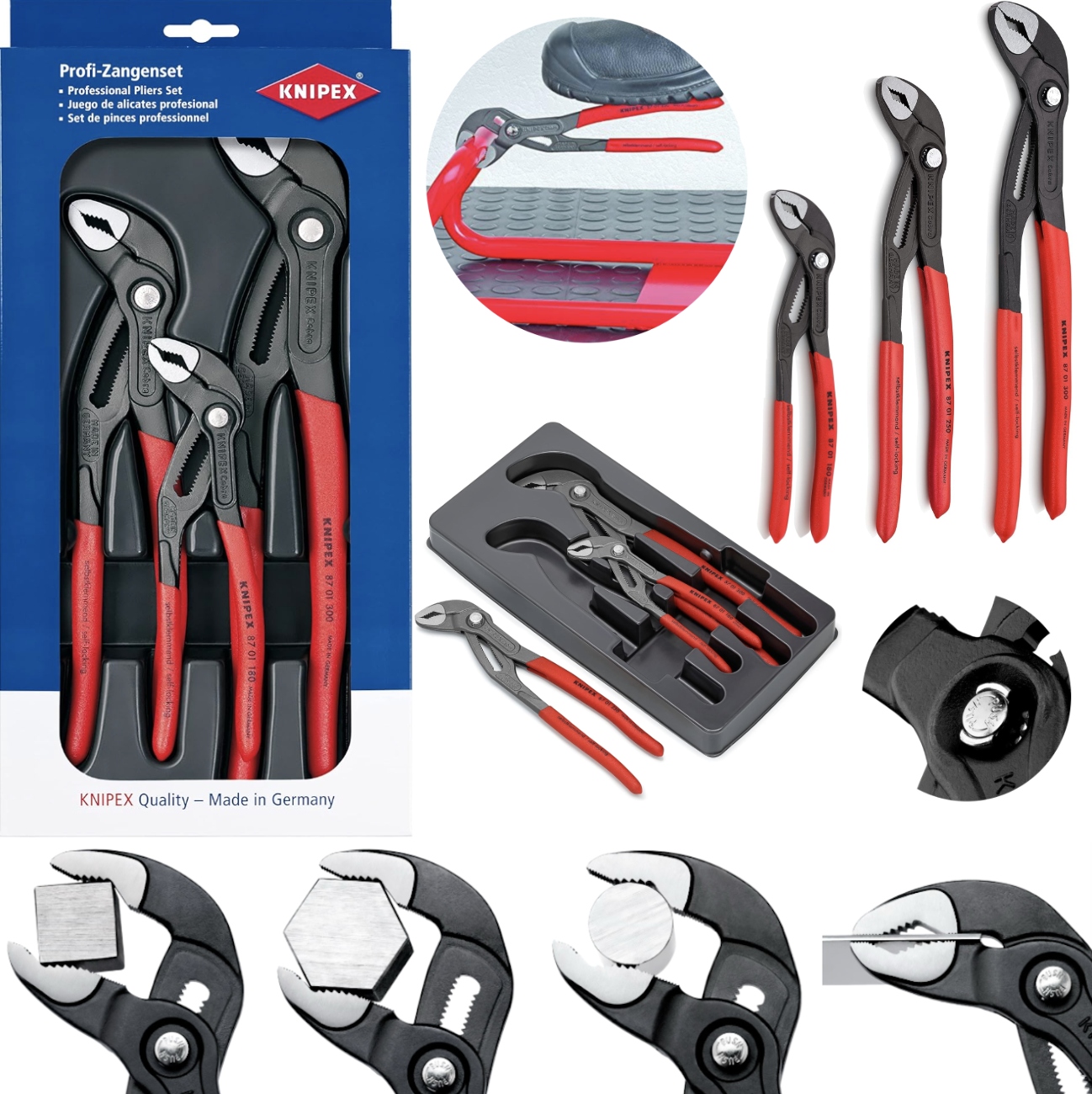 KNIPEX Cobra 3 szt Szczypce do rur 00 20 09 V02 (4003773074793) • Cena ... KNIPEX Cobra 3 szt Szczypce do rur 00 20 09 V02 (4003773074793) • Cena ...