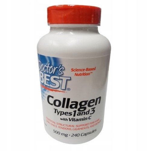 Doctor's Best Kolagen Typu 1 i 3 z witaminą C 240 kapsułek 15128757721 ... Doctor's Best Kolagen Typu 1 i 3 z witaminą C 240 kapsułek 15128757721 ...