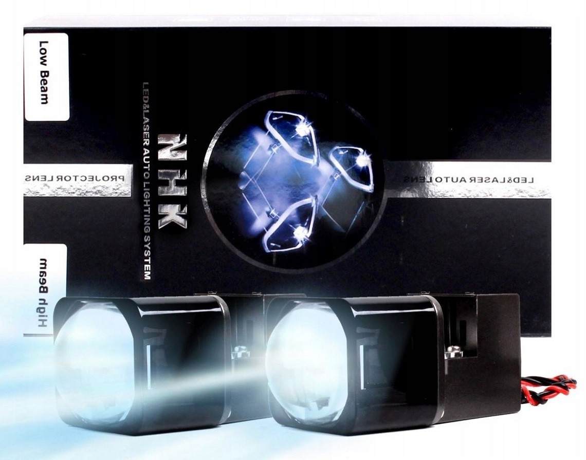 Soczewki Projektory Mini Matrix LED Światła Drogowe NHK Komplet 2 szt ...