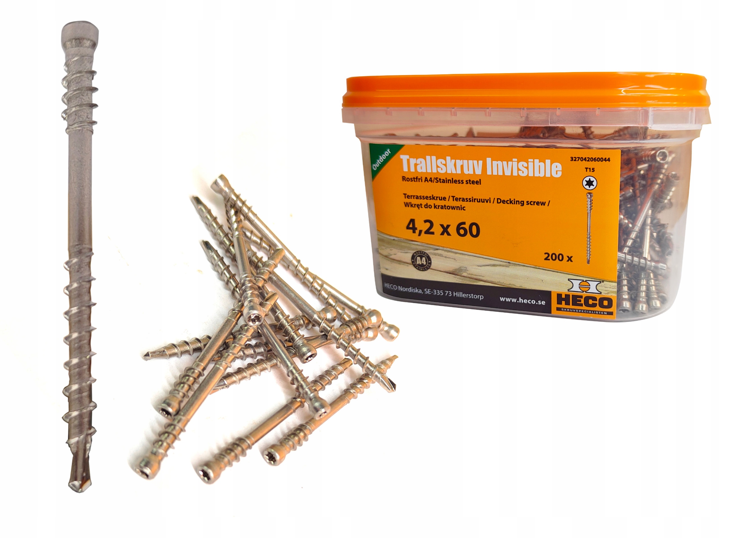 Wkręty tarasowe Invisible 4,2x60 mm 200 szt. Heco (7332061246619 ...