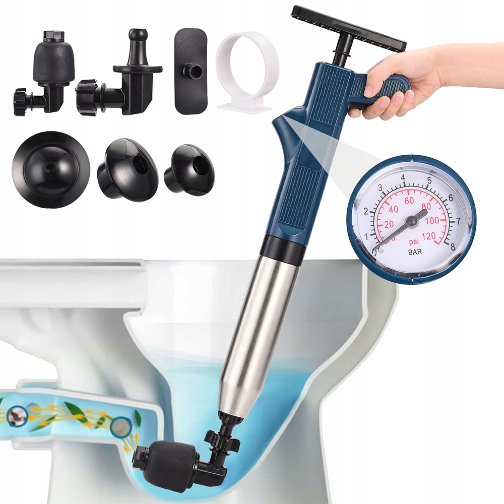 PISTOLET DO UDRAŻNIANIA RUR POMPKA PRZEPYCHACZ WC (889997454924) • Cena ...