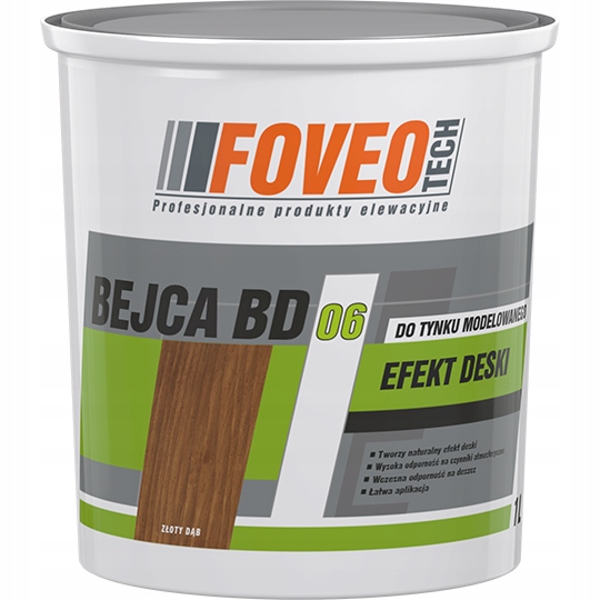 Foveo Bejca BD06 1L ZŁOTY DĄB do Tynku Modelowanego Efekt Deski ...