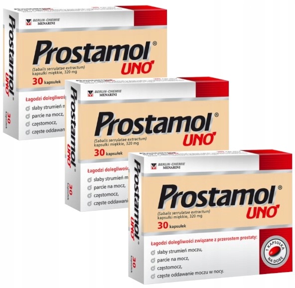 Prostamol Uno Berlin-Chemie 30 kapsułek 320 mg (5909990693924) • Cena, Opinie • Prostata ...