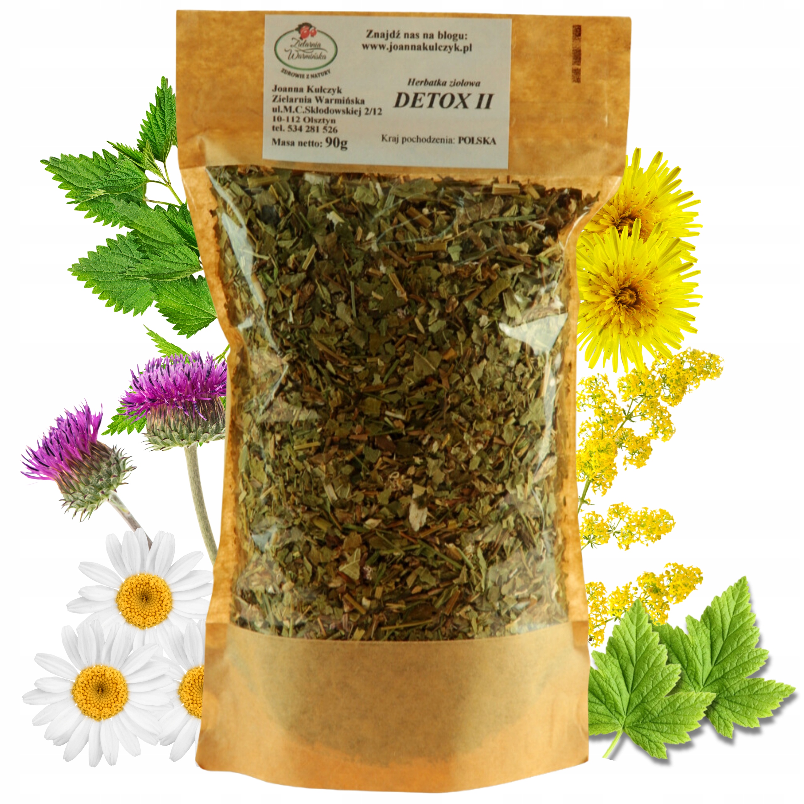 ZIOŁA DETOX 2 LIMFA KREW OCZYSZCZANIE ODKWASZANIE 90g 11957533510 ...