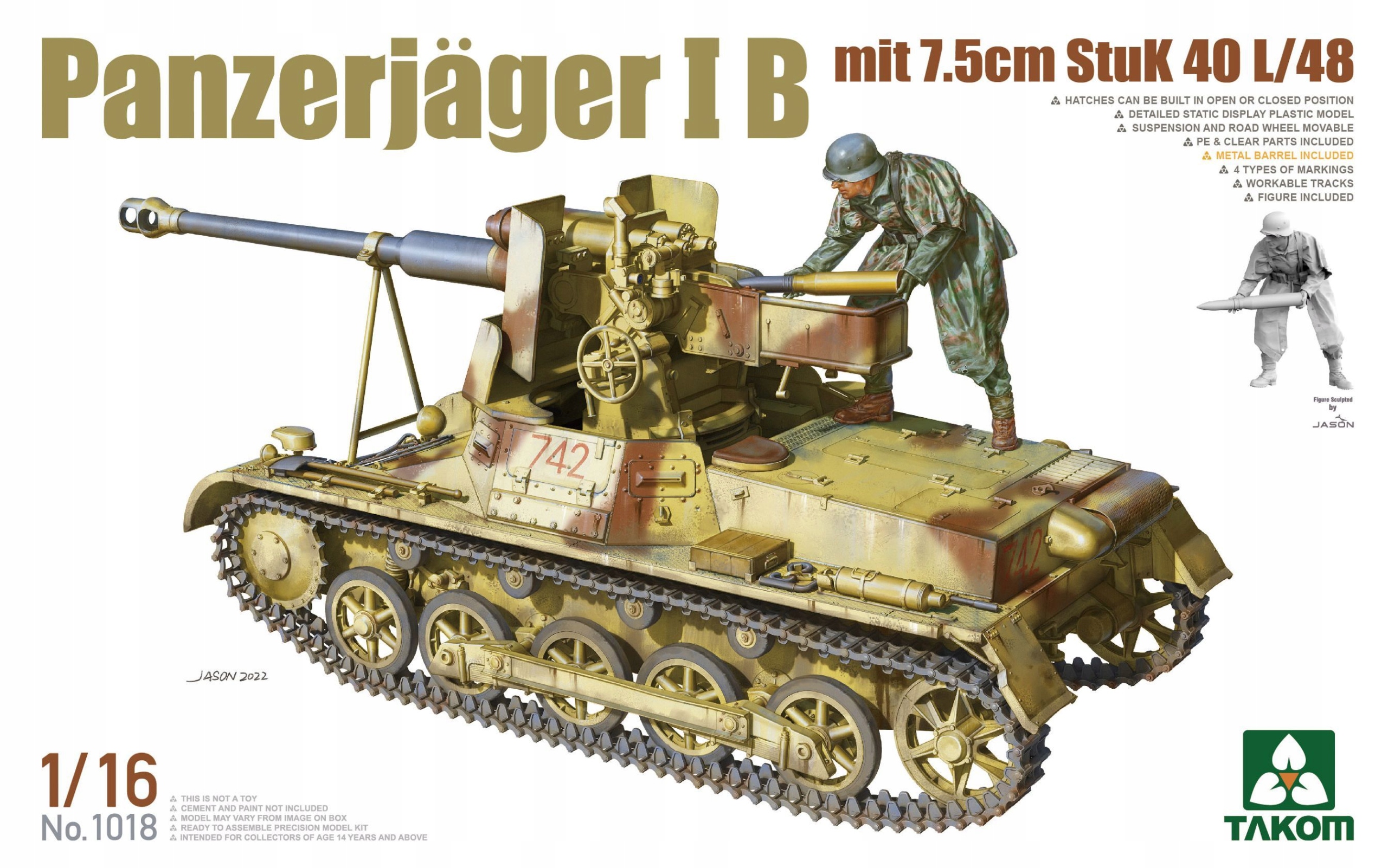 Panzerjager IB mit 7.5cm Stuk 40 1:16 TAKOM 1018 12826898367 - Allegro.pl