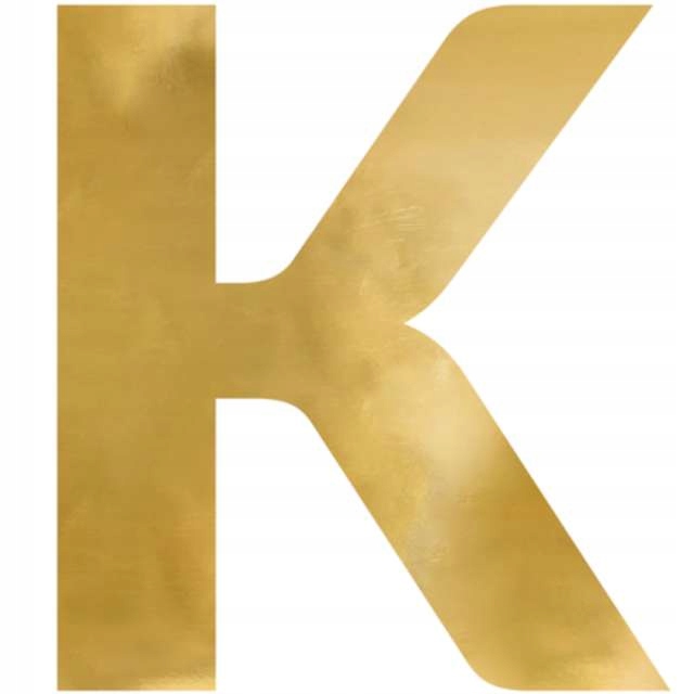 LITERA literka K złota LUSTRZANA duża 60 cm (5904555004641) • Cena ...