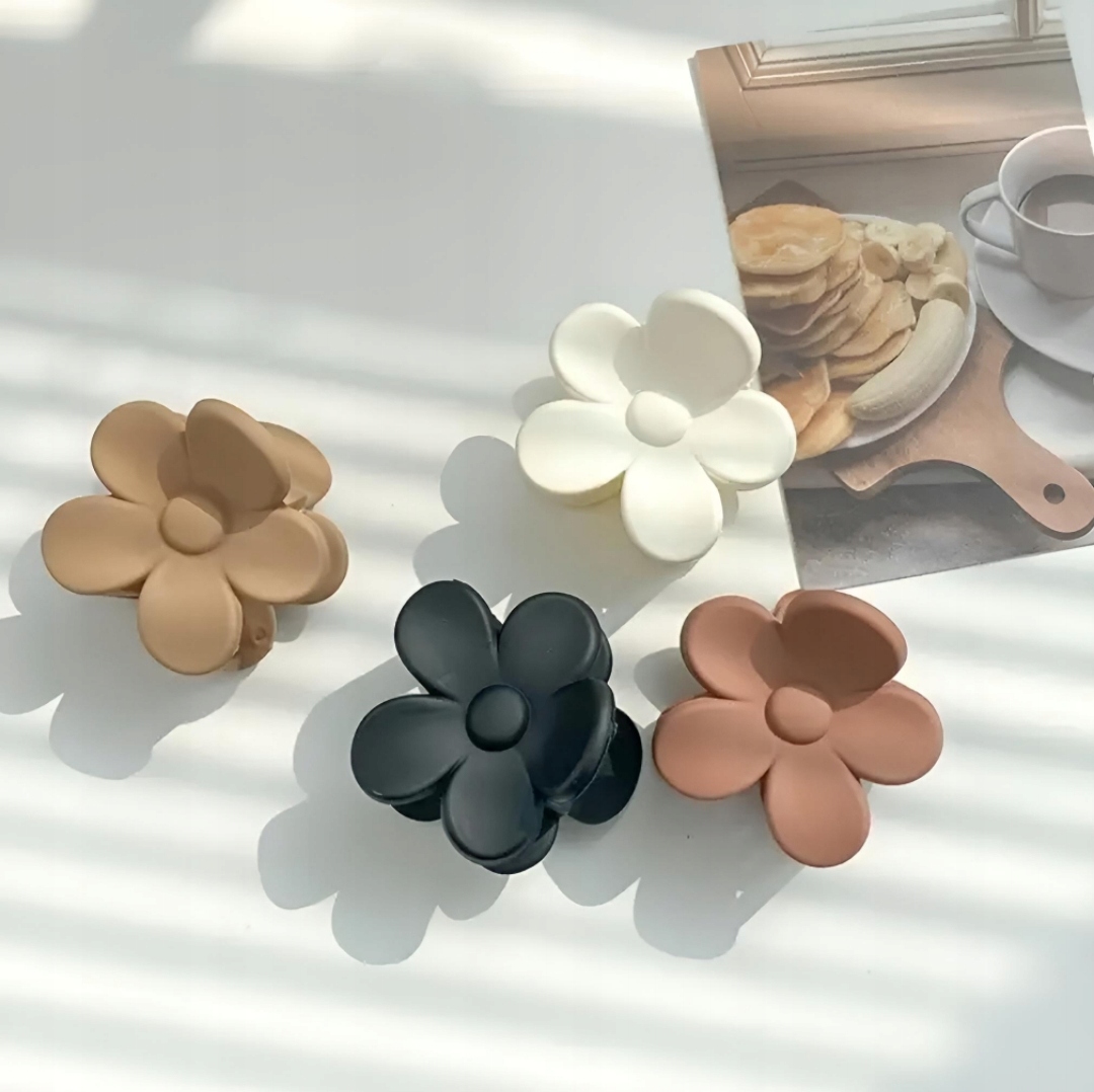 ZESTAW 4 SZT. SPINKA DO WŁOSÓW KLAMRA KWIAT SPINKI BOHO BEŻ BRĄZ • Cena ...