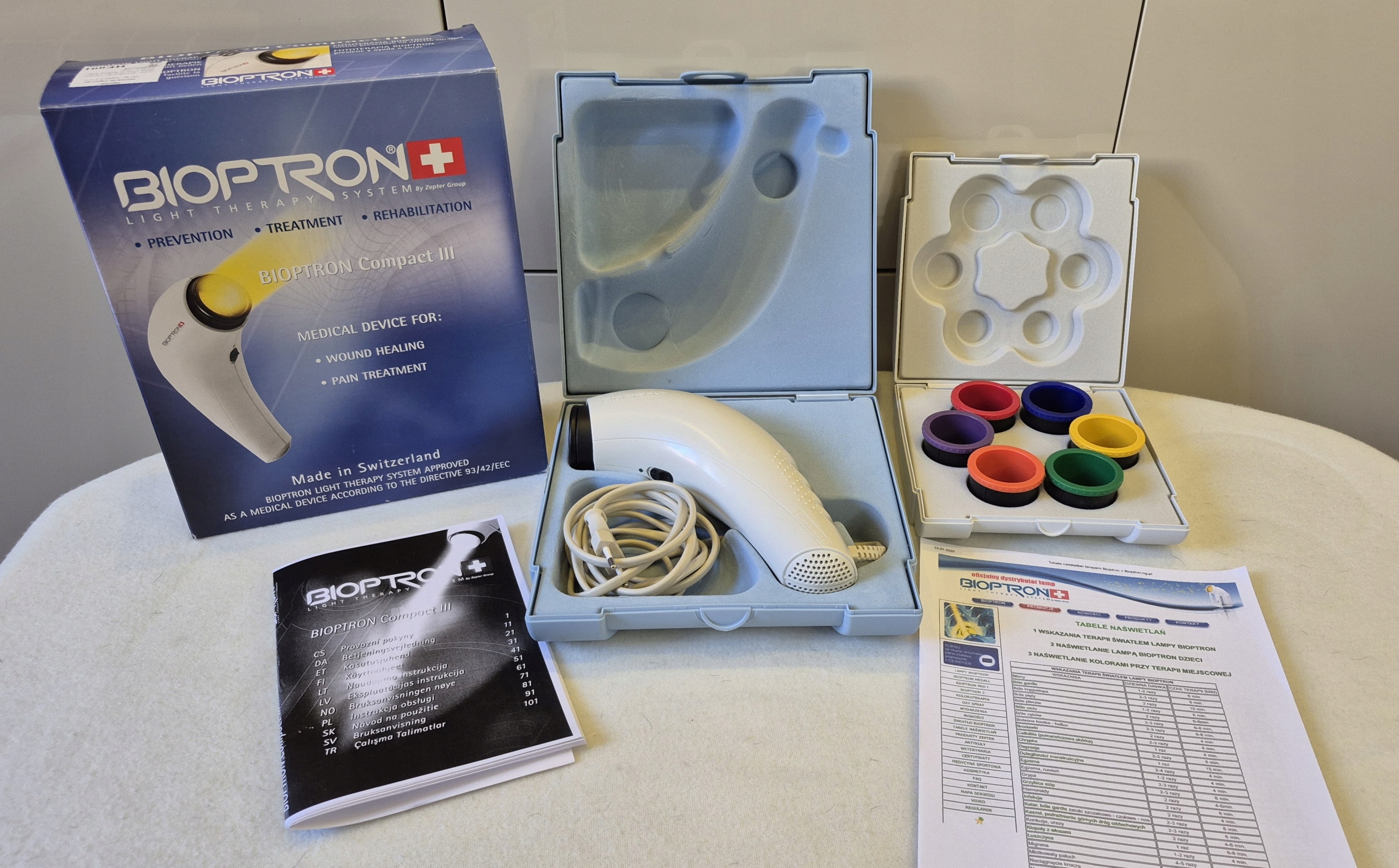 LAMPA BIOPTRON COMPACT III + KOLORY ZEPTER PERFEKCYJNA 17276484460 - Allegro.pl