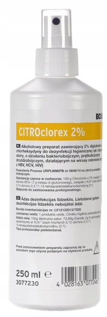 PŁYN PREPARAT DO DEZYNFEKCJI RĄK I SKÓRY CITROCLOREX 2% ECOLAB ... PŁYN PREPARAT DO DEZYNFEKCJI RĄK I SKÓRY CITROCLOREX 2% ECOLAB ...