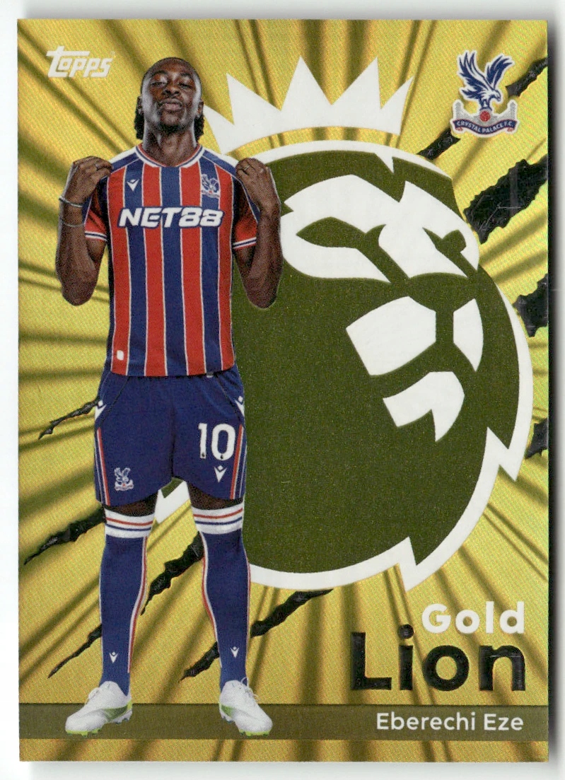 TOPPS PREMIER LEAGUE 2026 GOLD LION GL8 EBERECHI EZE CRYSTAL PALACE ...