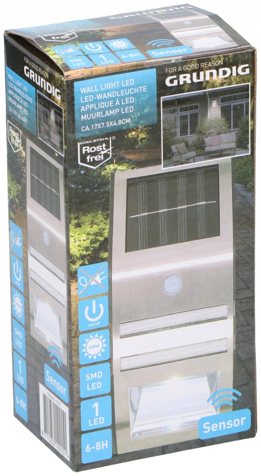 Lampa LED SOLAR kinkiet ścienna z czujnikiem ruchu (8711252122151 ...