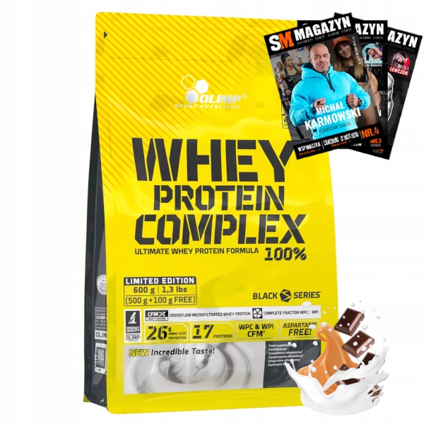 OLIMP WHEY PROTEIN COMPLEX 600g WPC WPI BIAŁKO MASA MIĘŚNIE REGENERACJA ...