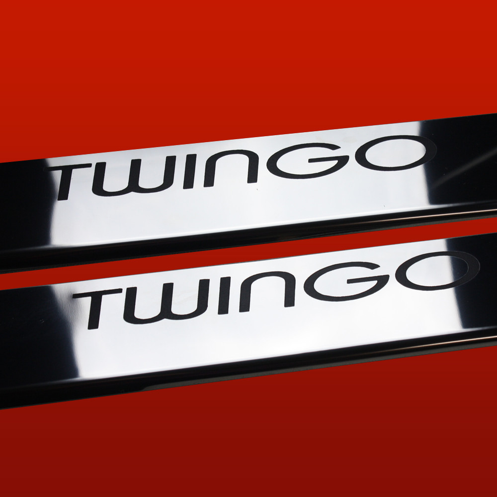 RENAULT TWINGO MK2 Nakładki progowe na progi Stal nierdzewna 304 połysk ...