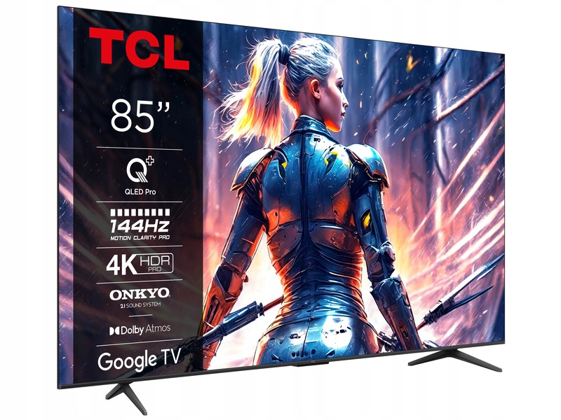 Telewizor TCL 85C75B 85 QLED 4K 144Hz Google TV Dolby Atmos Dolby Vision - Sklep, Opinie, Cena w ...