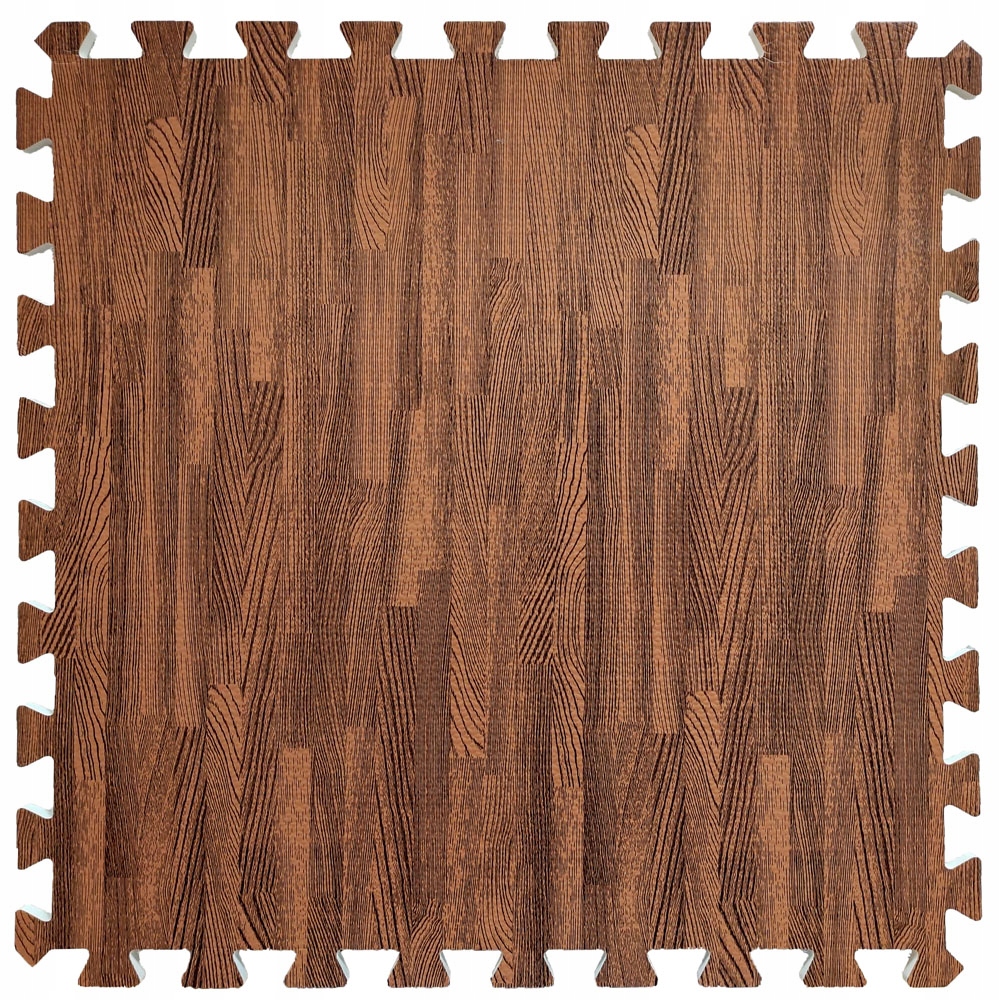 Podłoga Puzzle, MATA 60*60*1cm imitacja drewna Wykładzina brąz ...