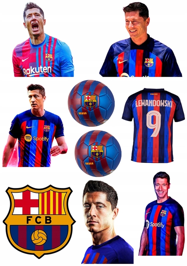 OPŁATEK NA TORT LEWANDOWSKI FC BARCELONA POSTACIE (5025603132168) • Cena, Opinie • Dekoracje ...