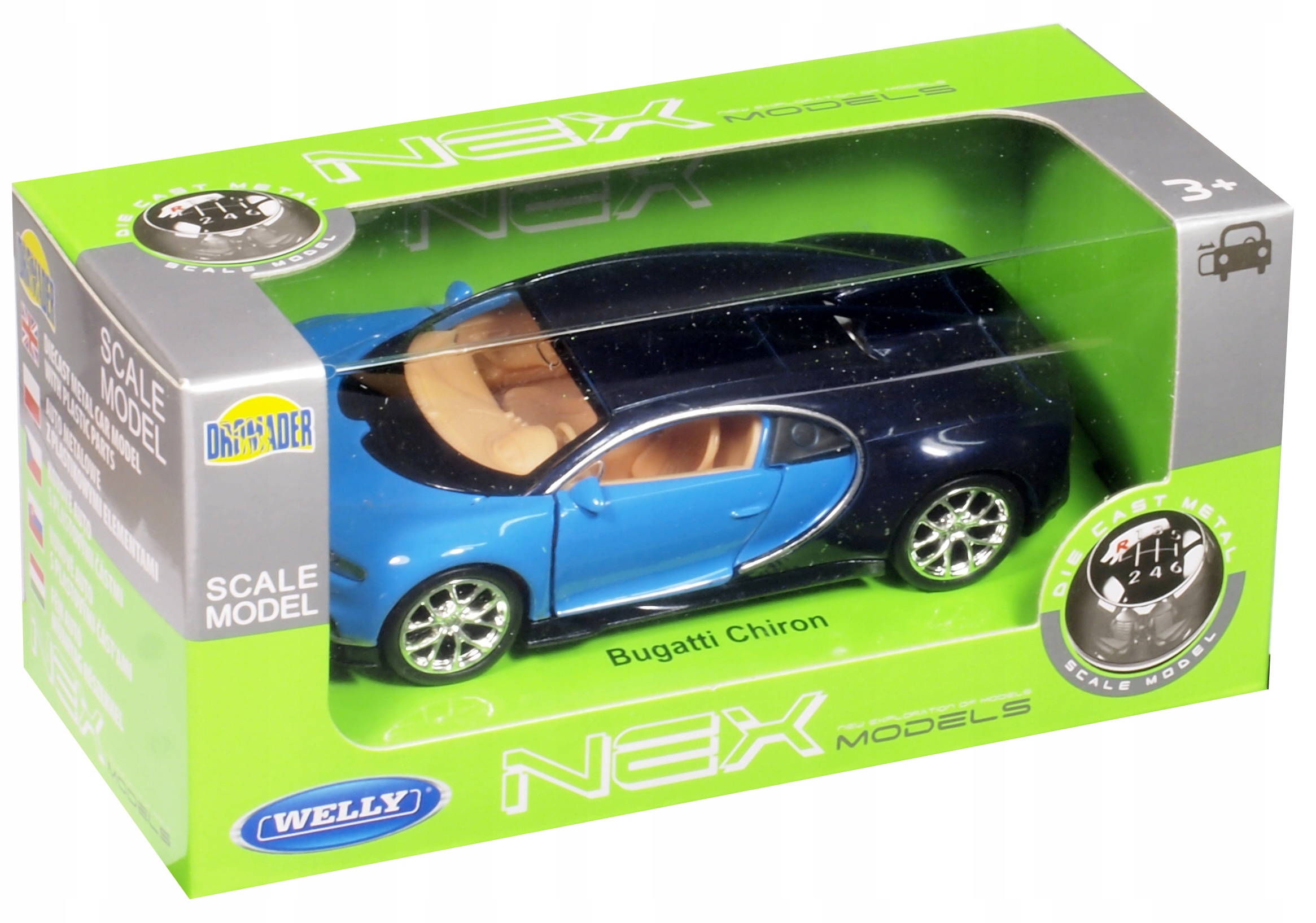 WELLY WELLY METALOWE AUTO SPORTOWE MODEL BUGATTI CHIRON OTWIERANE DRZWI ...