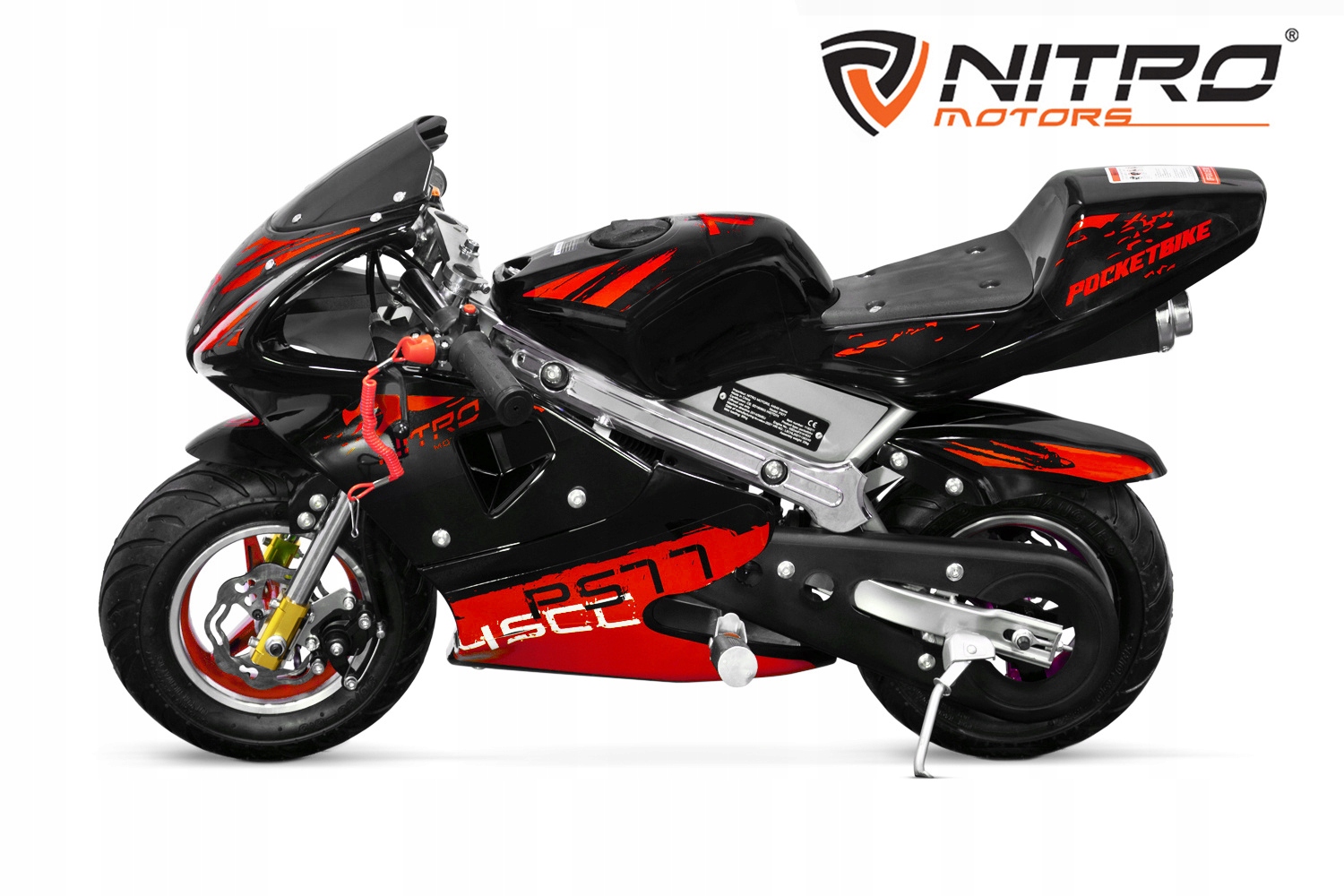 PS77 50cc Pocket Bike Mini Ścigacz czerwony 13962620074 - Allegro.pl