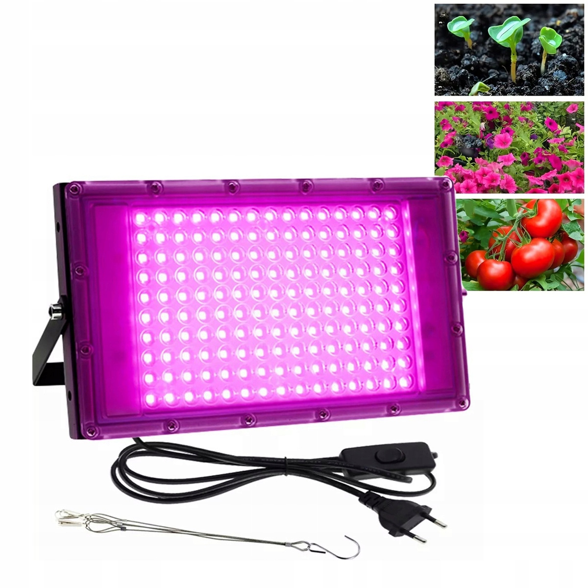LAMPA NA RAST RASTLÍN 150 LED PANEL NA PESTOVANIE+Liny - Allegro