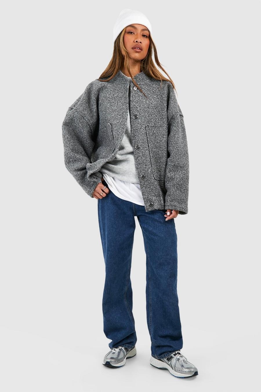 BOOHOO KURTKA BOMBER OVERSIZE BARANEK 3RH LT6__M 17068165661 - Allegro.pl