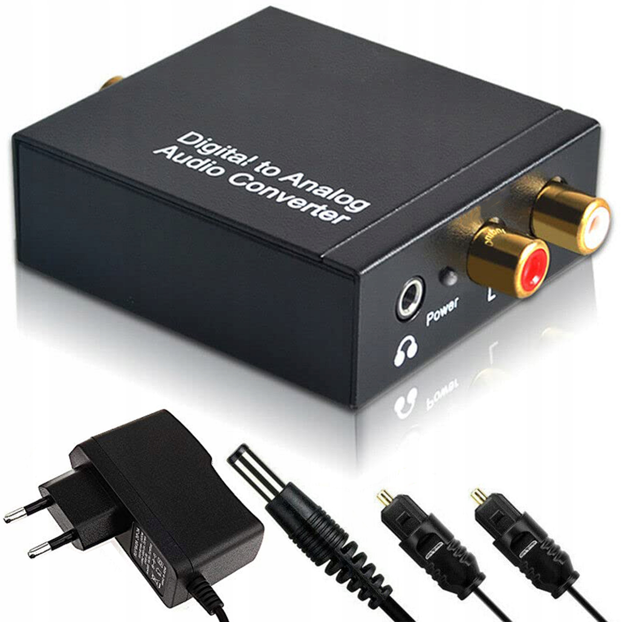 OPTICKÝ KONVERTOR COAXIAL TOSLINK/SPDIF RCA 2X CINCH 192KHz NAPÁJACÍ ADAPTÉR 5V 1A za 11.69EUR ...