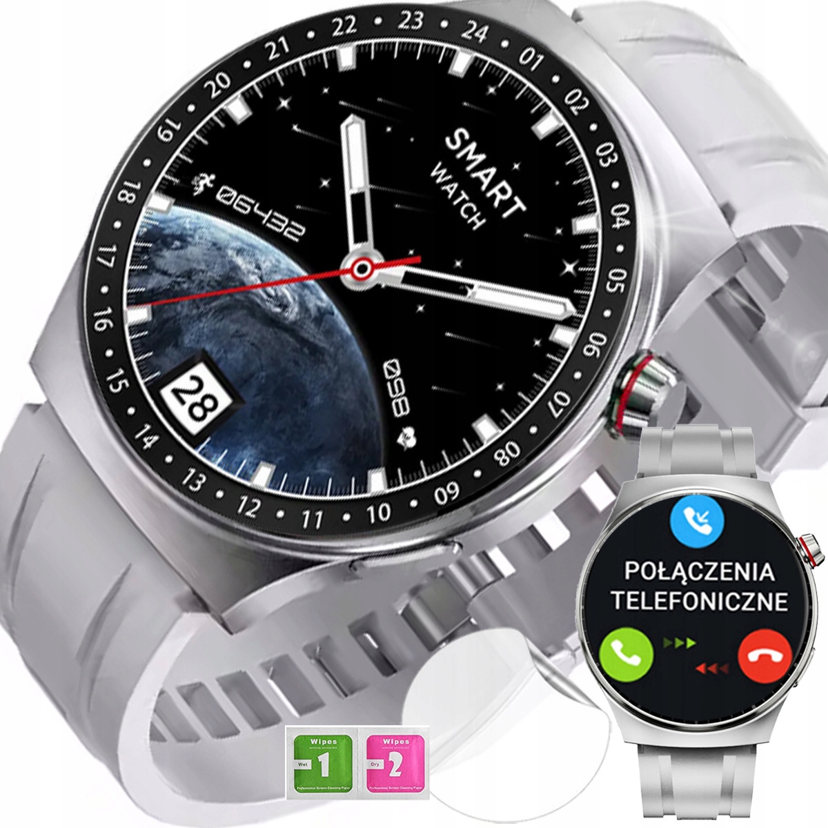 PÁNSKE HODINKY SMARTWATCH POĽSKÉ KONVERZNÉ MENU SPORT SMART WATCH - Allegro