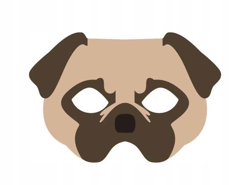 MASKA PIES KOSTIUM PIESEK FILCOWA BRĄZOWA • Cena, Opinie - Allegro